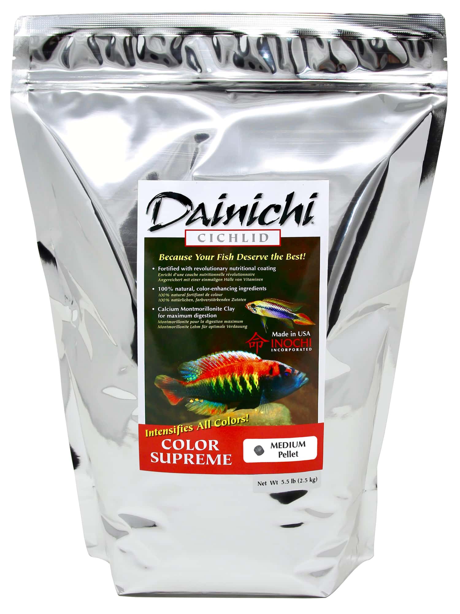 Dainichi Color Supreme Fish food, Sinking Pellets, Medium 5mm, 2.5kg ...