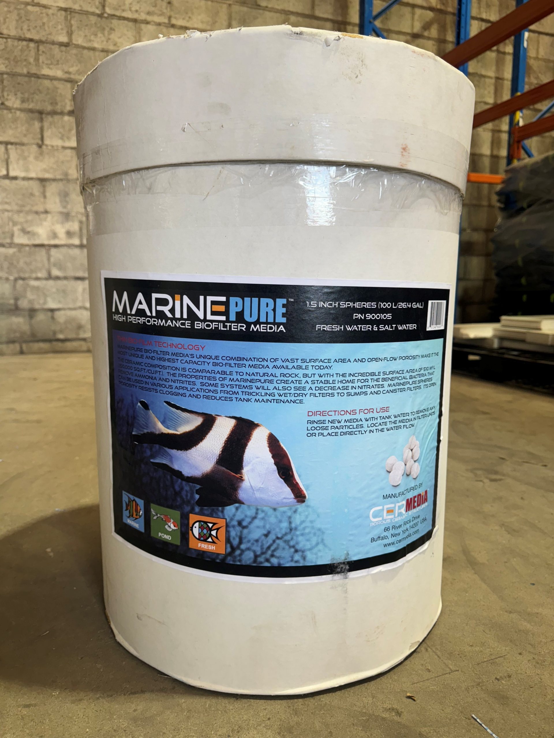 MarinePure Spheres 100L Drum – Aqua Premium
